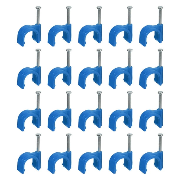 Cable Clips with Steel Nail, 50Pcs 16mm/0.63" Plastic Cable Wire Clips ...