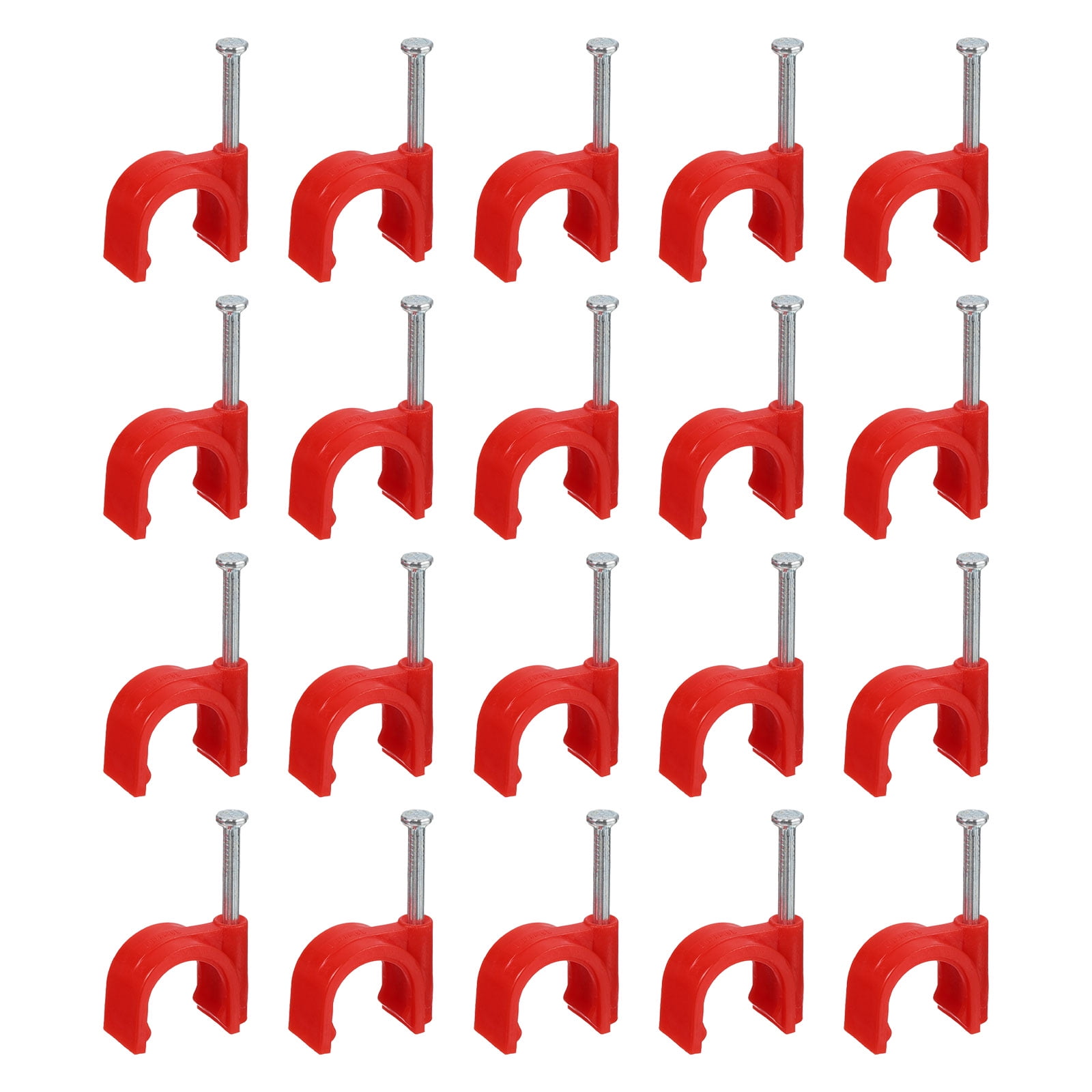 Cable Clips with Steel Nail, 50Pcs 16mm/0.63" Plastic Cable Wire Clips ...
