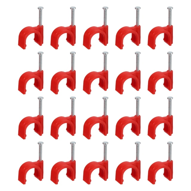 Cable Clips with Steel Nail, 50Pcs 16mm/0.63" Plastic Cable Wire Clips ...