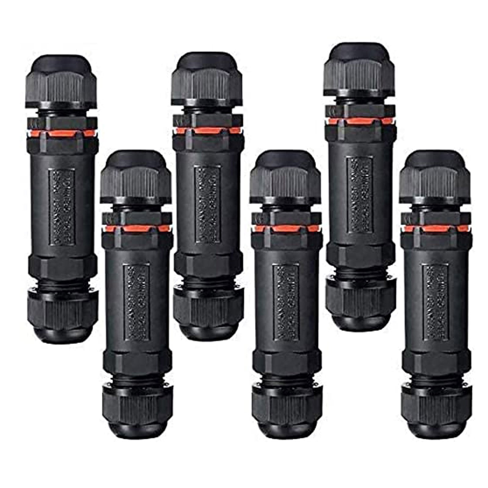 6-Pack Cable Connector Boxes with Junction Core, Electrical Wire ...