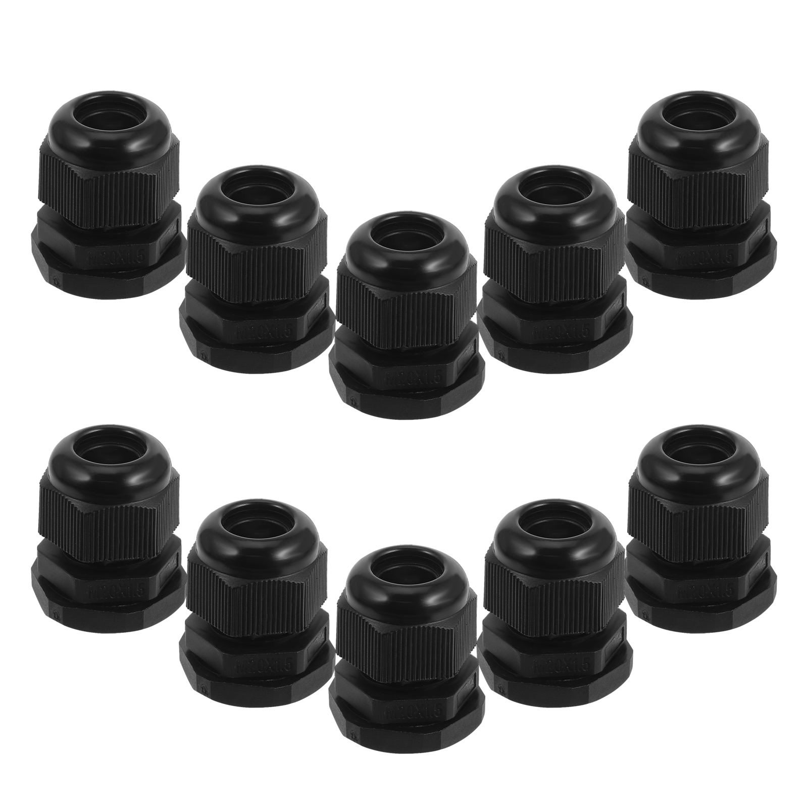 Amosfun Wiring Grommet Cable Glands Round Black Nylon Plastic 10Set ...