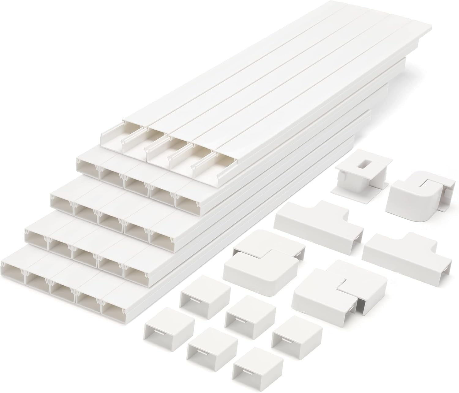 Cable Covers for Cords on Wall-392.5in Wire Hider for TV on Wall, White ...