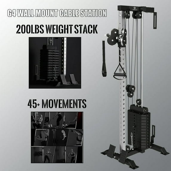ER KANG Wall Mount Cable Station, Cable Crossover Machine with Dual ...