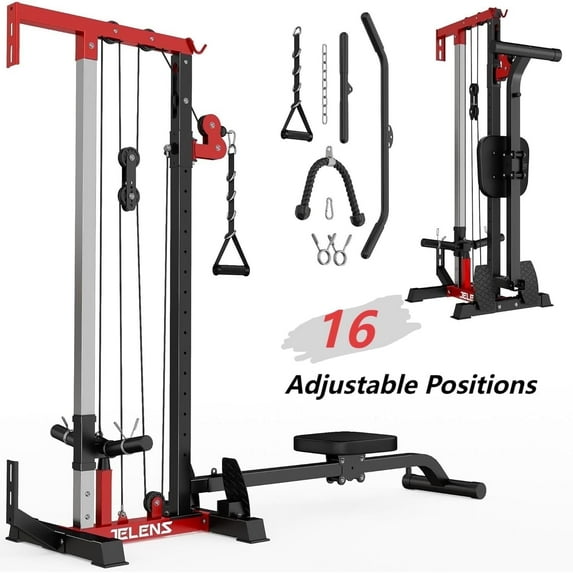 JELENS Cable Crossover Machine, Lat Pull Down Machine for Home Gym with ...