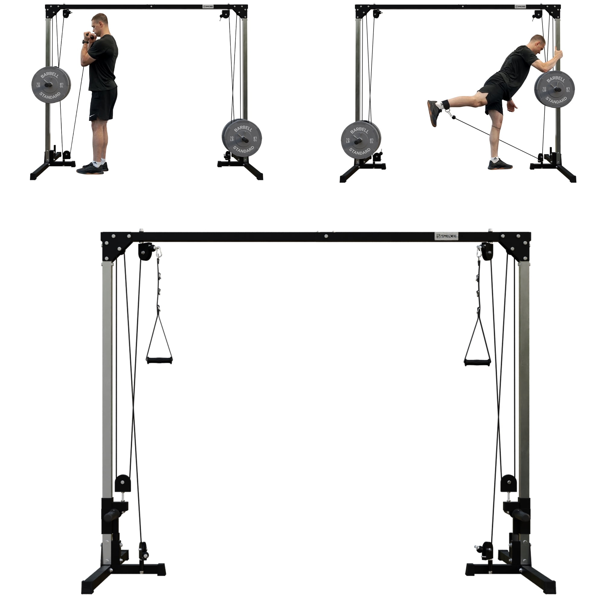 Syedee Cable Crossover Machine, Home Gym Equipment, Dual Pulley System ...