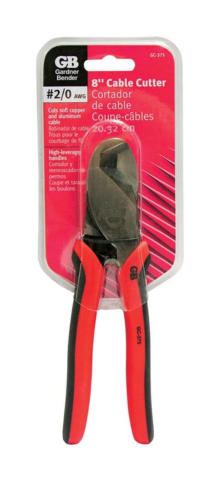 Cable Cutter, #2/0 AWG Soft Copper and Aluminum Cable, Contoured Steel ...