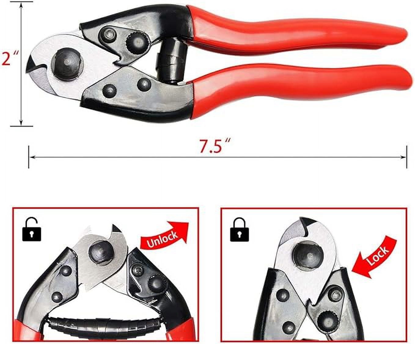 Cable Cutter,Heavy Duty Wire Rope Cutter for DIY Projects,Railing ...