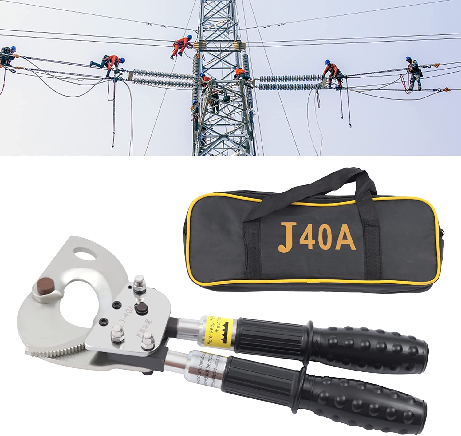 Cable Cutter, Ratchet Cable Cutter Ratcheting Cutter Heavy Duty Wire ...