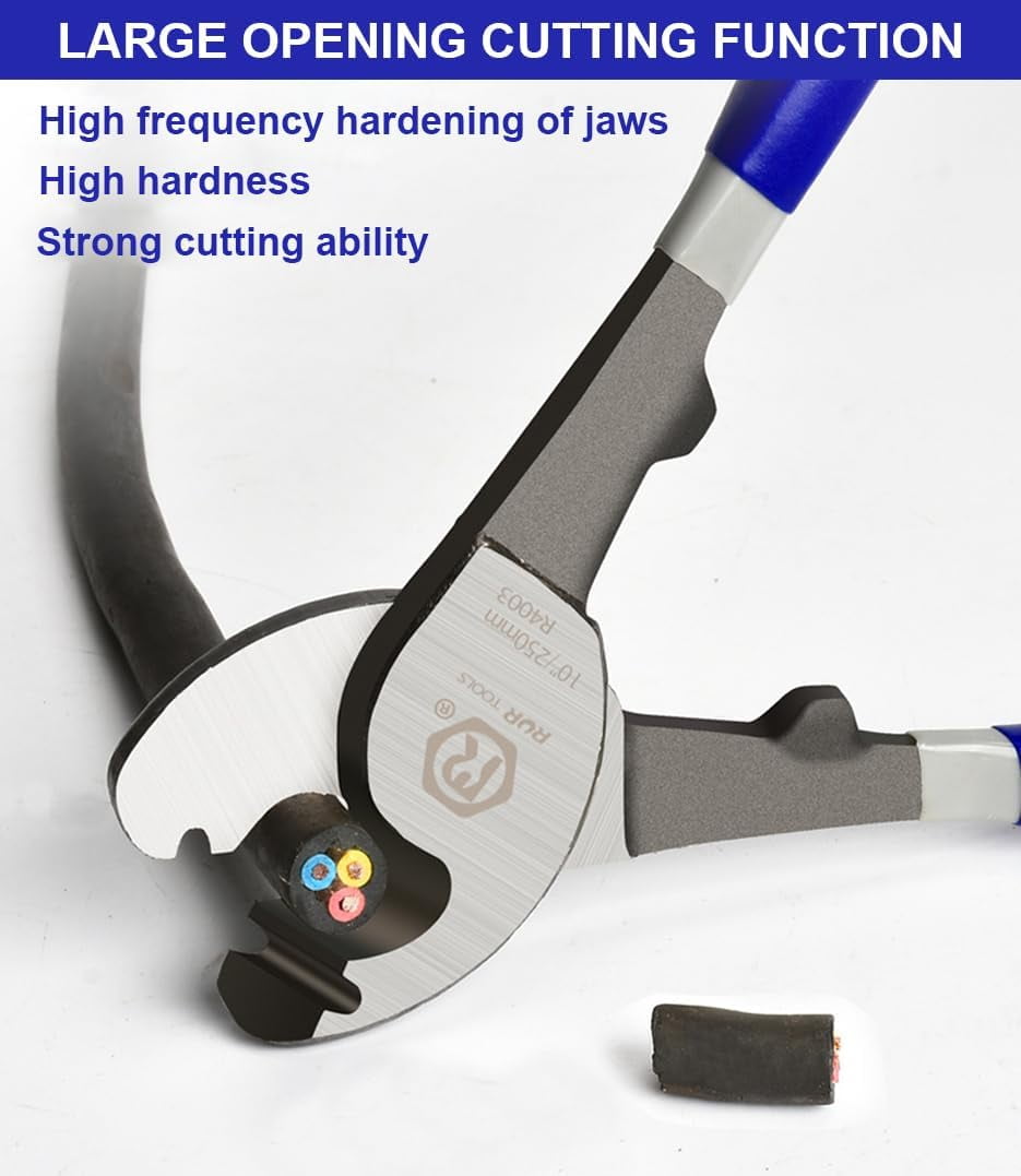 Cable Cutters 10 Inch, High Leverage Cable Cutter, Made of Chromium ...