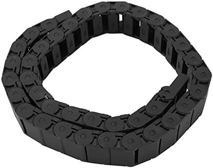 Cable Drag Chain, 15mm x 30mm Black Reinforced Nylon CNC Machine Tool ...