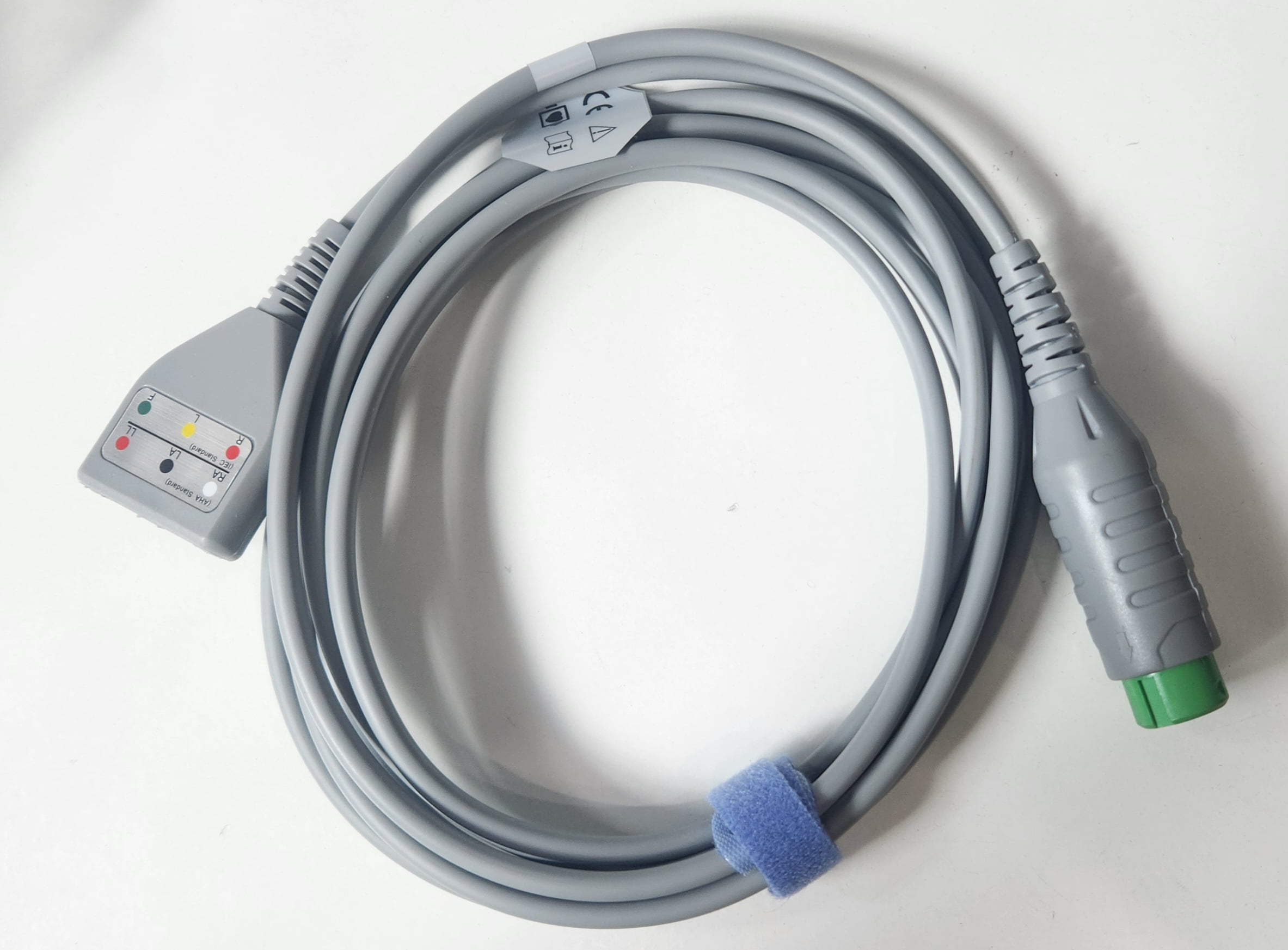 Cable- ECG trunk cable, 3-lead, 12 pin, Defib, AHA/IEC, 2.9m, DIN ...