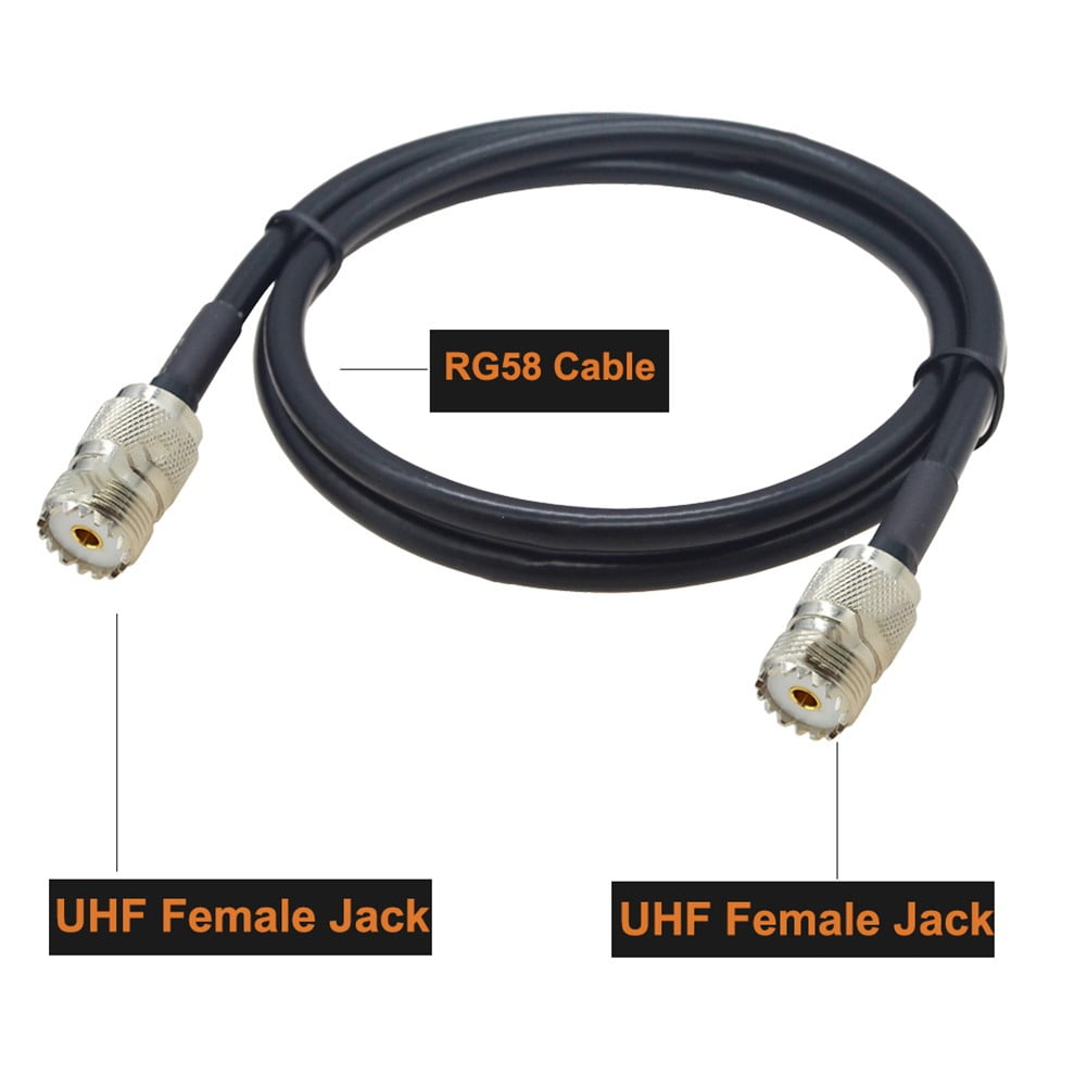 Cable Extension Wire Antenna Cable FM Ham RF Coaxial Jumper RG58 Radio ...