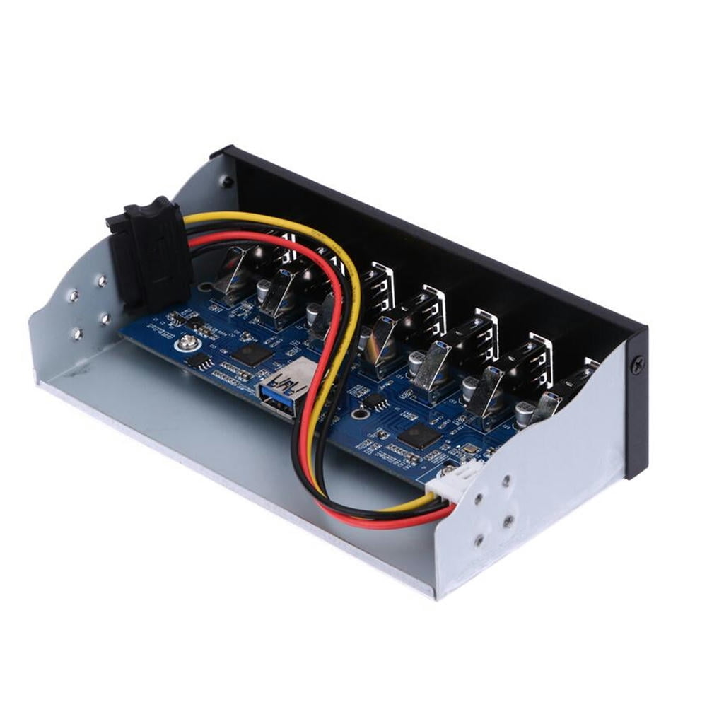 Cable Fast Charging Black Desktop Metal 5.25" 19 Pin Front Panel Hub ...