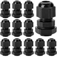 Cable Gland, 12 Pack, 1/4 NPT, Nylon Strain Relief Cord Connector - Walmart.com