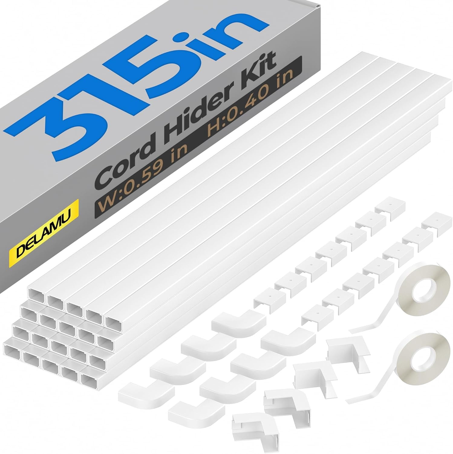Cable Hider, 315in Cord Covers for Wires on Wall, One-Cord Cord Hider ...