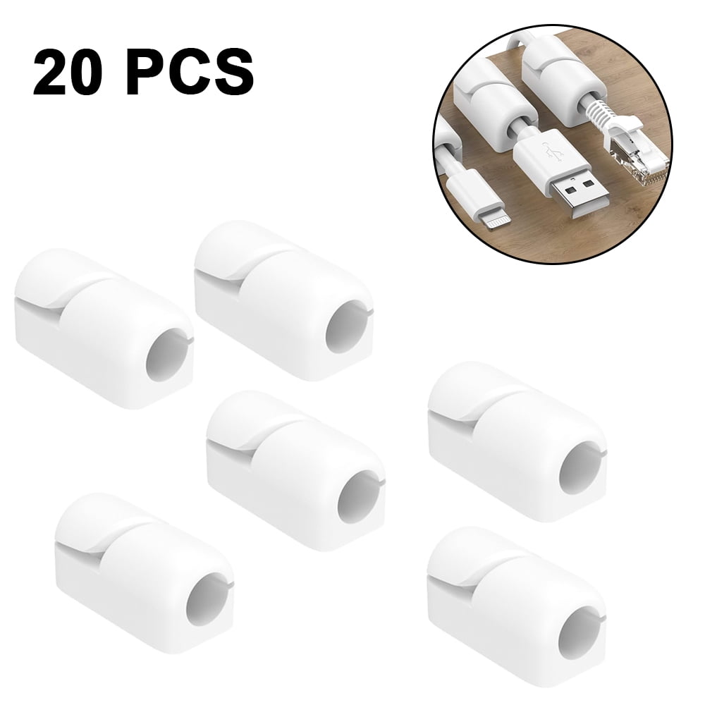 Cable Holder Clips, 20-Pack Cable Management Cord Organizer Clips ...