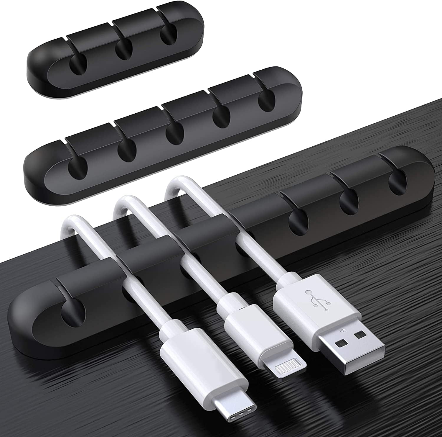 Cable Holder Clips 3 Pack Cable Management Cord Organizer Clips Silicone Self Adhesive for Desktop USB Charging Cable Nightstand Power Cord Mouse Cable Wire PC Office Home Walmart Business Supplies