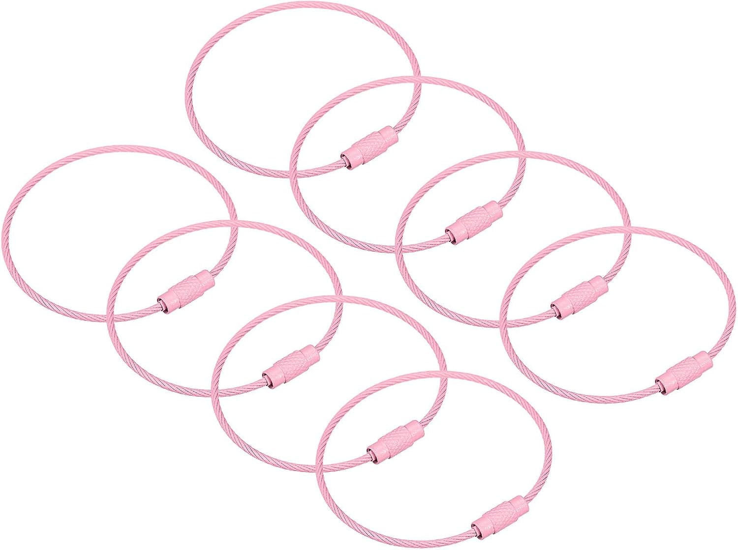 Cable Key Rings, Wire Keychain Twist Loops for Lanyards, Keychains ...