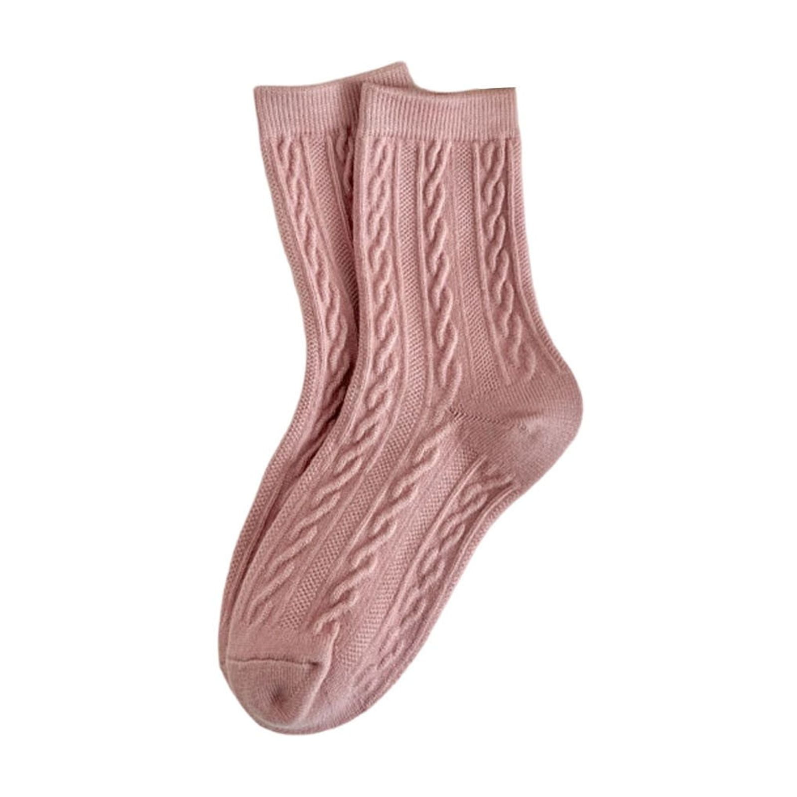 Cable Knit Crew Socks - Women's Y2K Cute Preppy Warm Aesthetic Socks ...