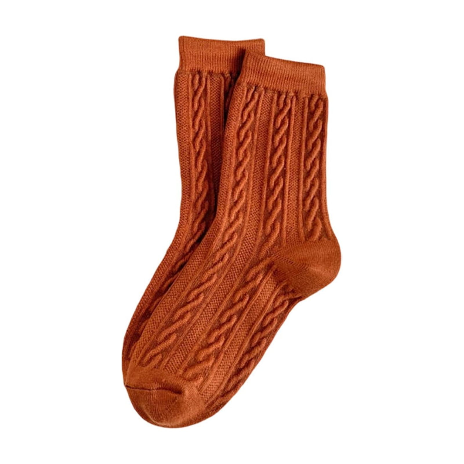 Cable Knit Crew Socks - Women's Y2K Cute Preppy Warm Aesthetic Socks ...