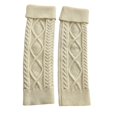 Cable Knitted Long Socks Leg Warmers Fashion Leg Sleeves Winter Warm ...