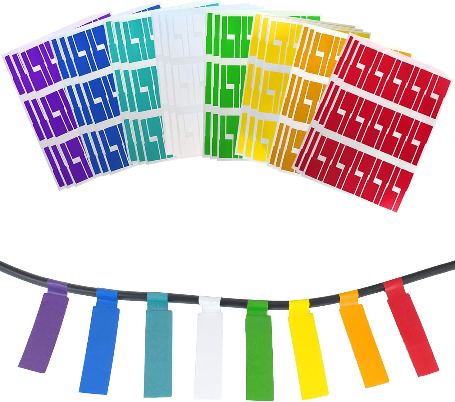 Cable Label Tags Sticker-Wire Paper Self-Adhesive Waterproof&Oil-Proof ...