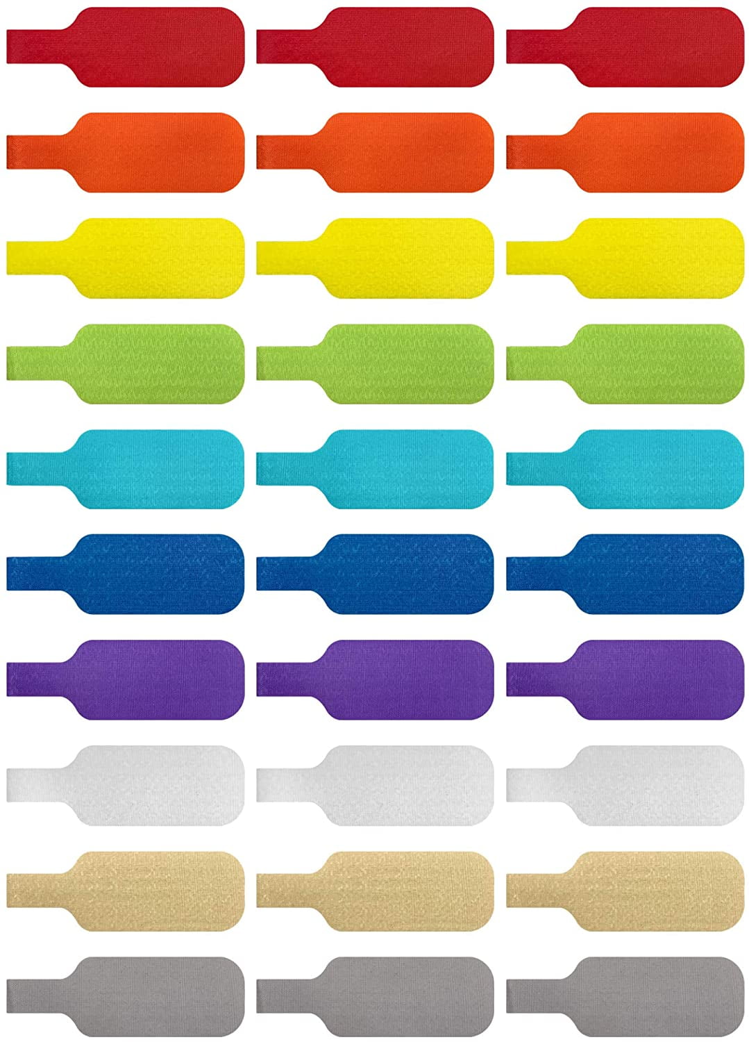 Cable Labels, Medium, Multi-Color (30-Pack) Write On Cord Tags for Wire ...
