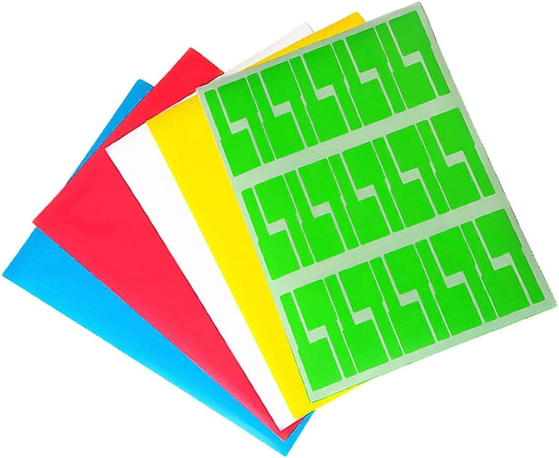 Cable Labels Stickers 10 Pcs A4 Size Solid Multi-Blank Labels p Shape ...