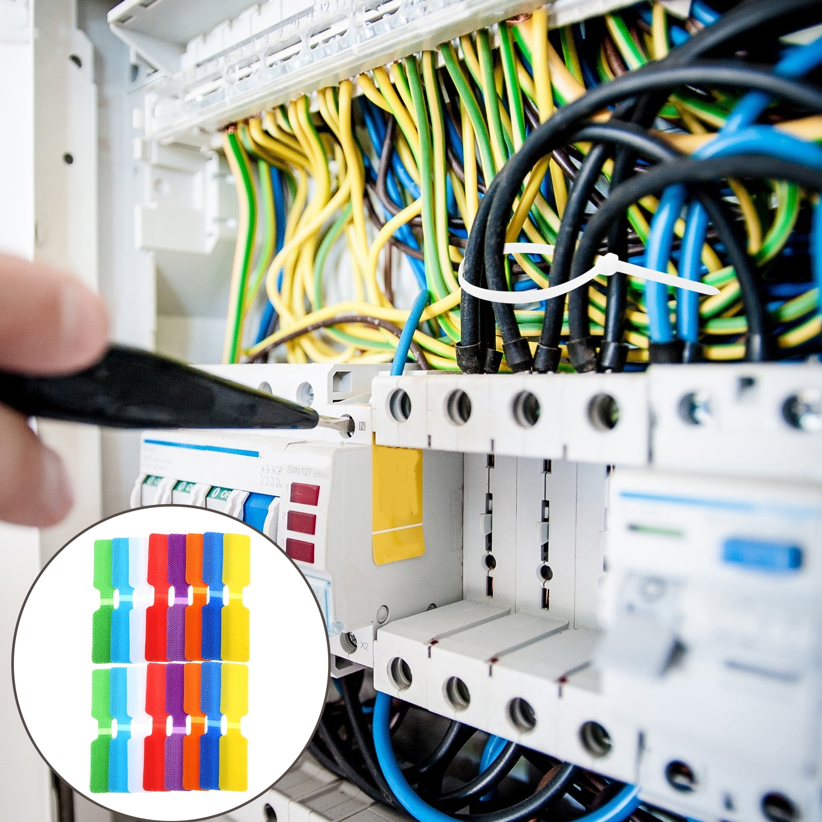 Hemoton Cable Ties Assorted Color 24Set For Cables Reusable Durable ...