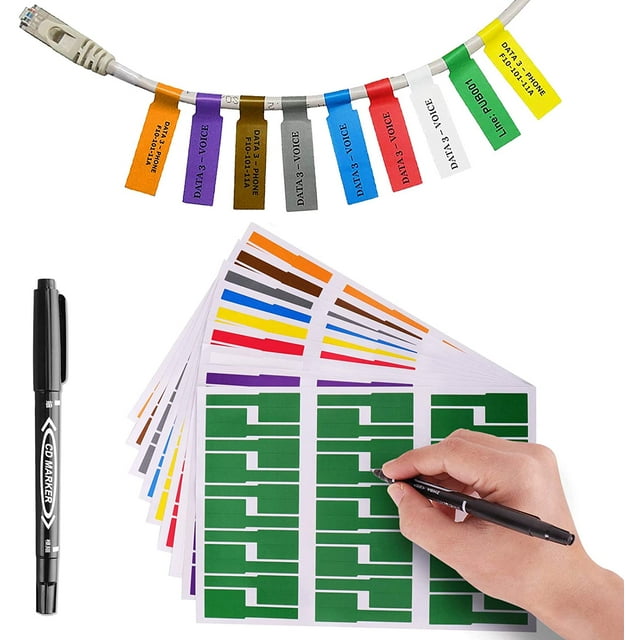 Walmart Cable Labels, Wire Organizer, Waterproof Cord Identification ...