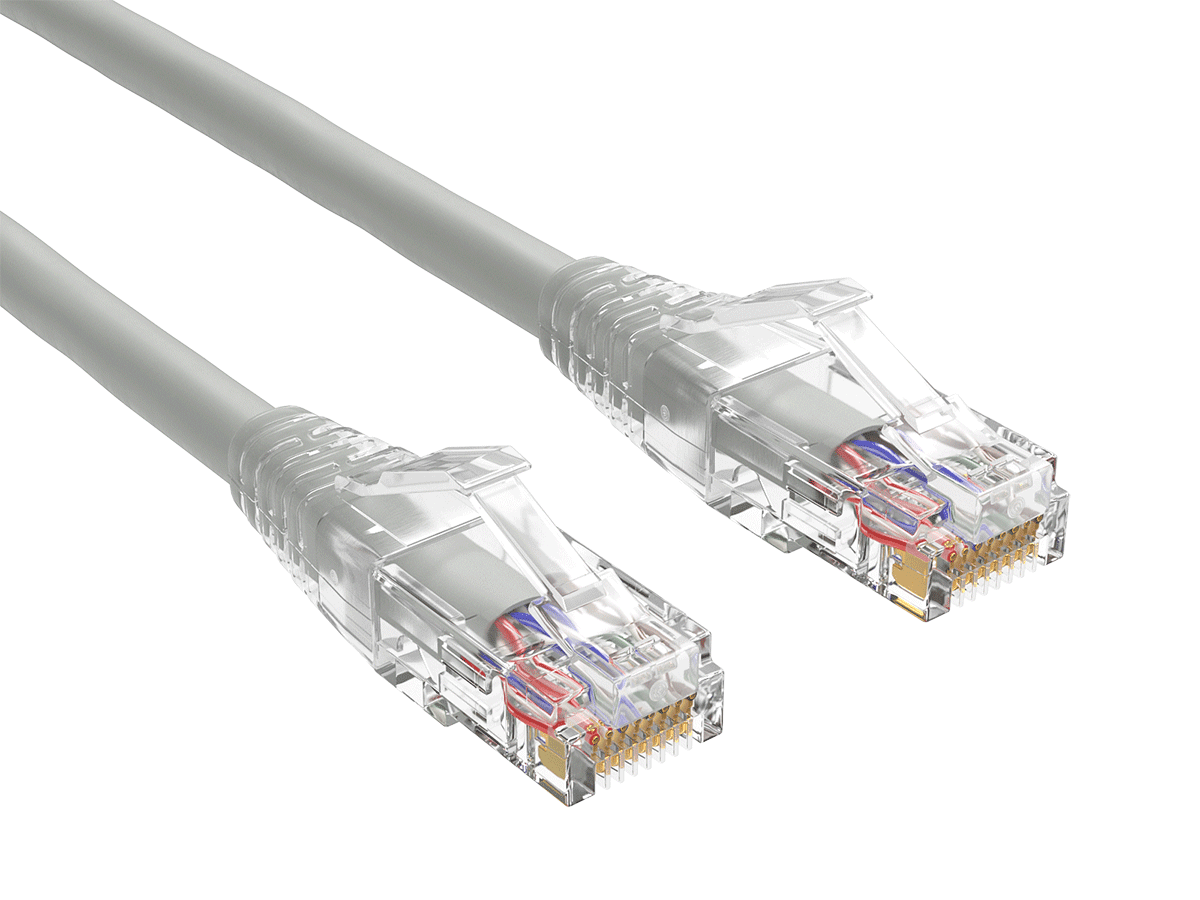 Cable Leader 0.5ft Cat6 Ethernet Patch Cable with Clear Boot, UTP, Pure ...