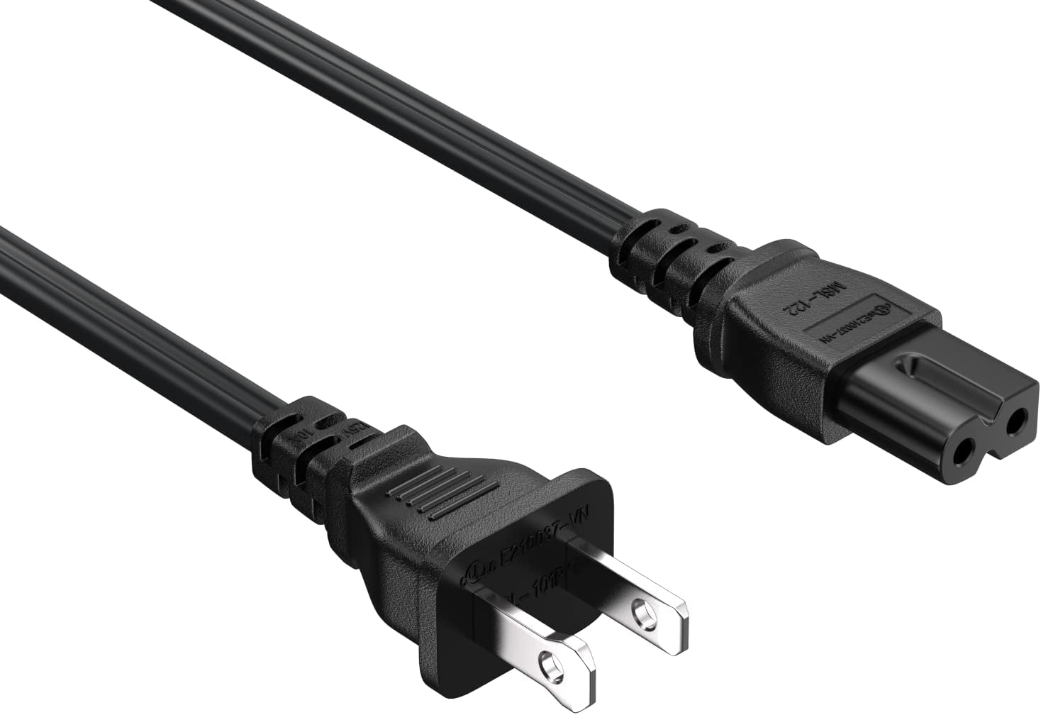 Cable Leader 10ft 18 AWG 2-Slot Polarized Notebook Power Cord (IEC320 ...