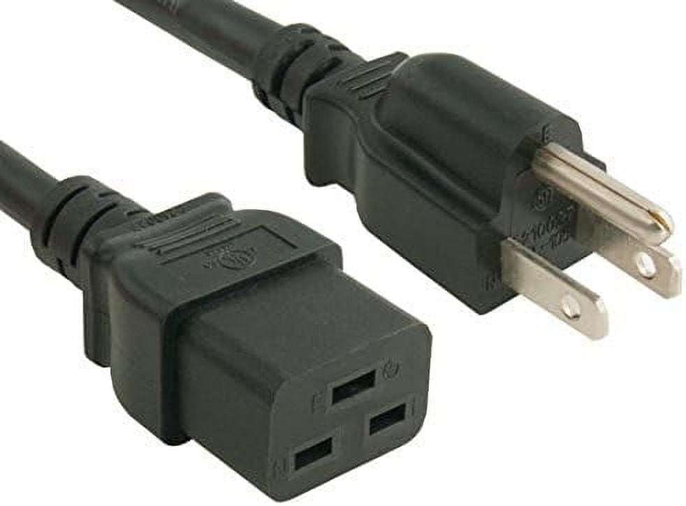 Cable Leader 15 ft 14 AWG 15A 125V Power Cord NEMA 5-15P to IEC320 C19 ...
