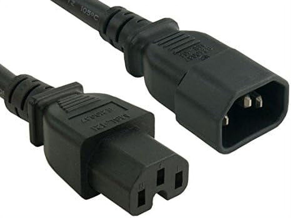 Cable Leader 15 ft 14 AWG 15A 250V Power Cord IEC320 C14 to IEC320 C15 ...