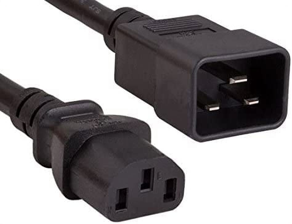 Cable Leader 15 ft 14 AWG 15A 250V Power Cord IEC320 C20 to IEC320 C13, UL Listed - Walmart.com