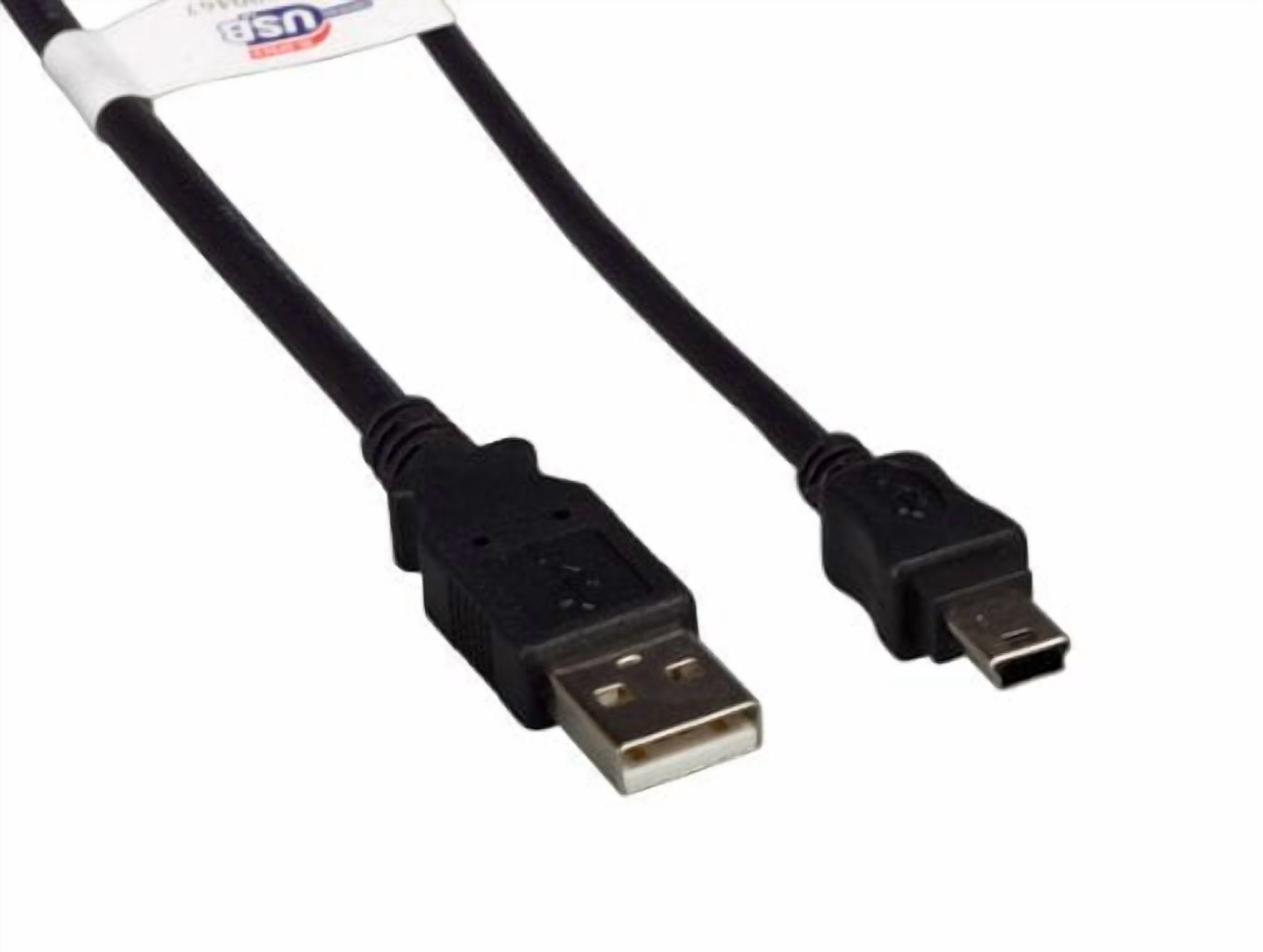 Cable Leader 15ft USB 2.0 Type A Male to Mini 5-Pin Male Cable Black ...