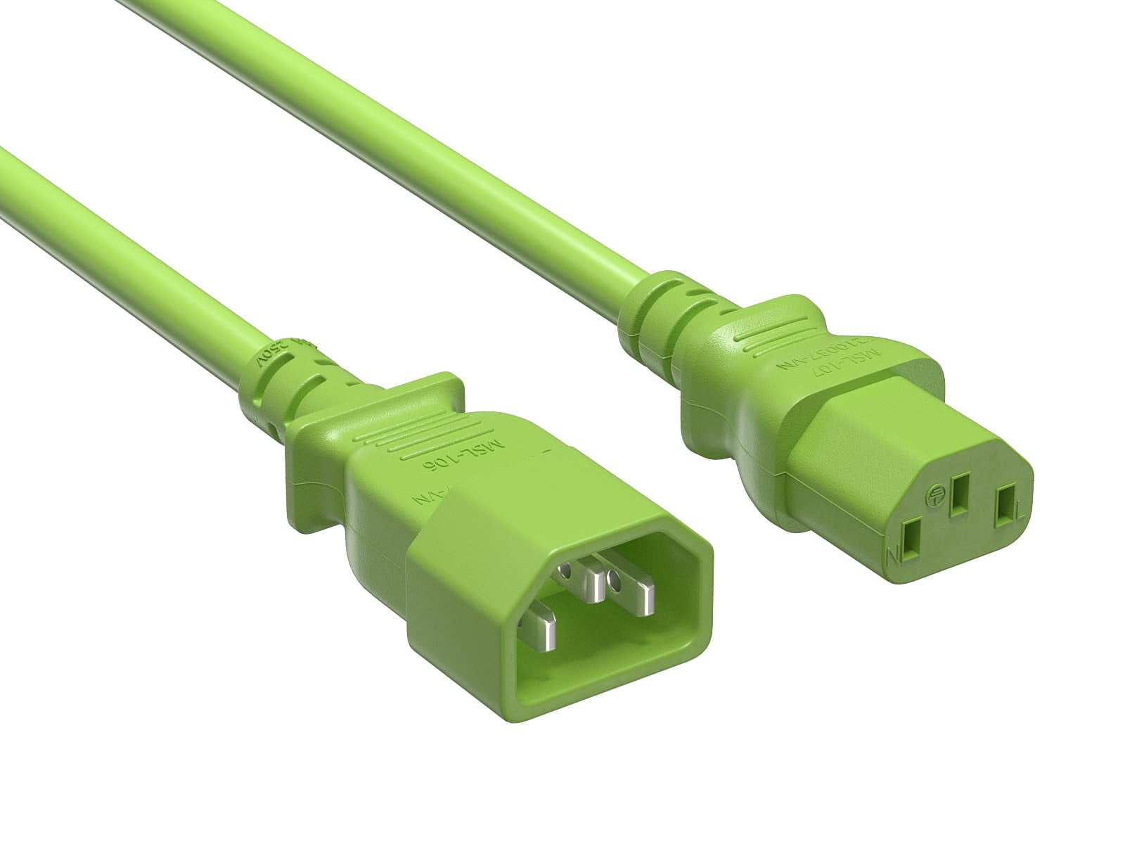 Cable Leader 18 AWG Green Computer Power Extension Cord IEC320 C13 to ...