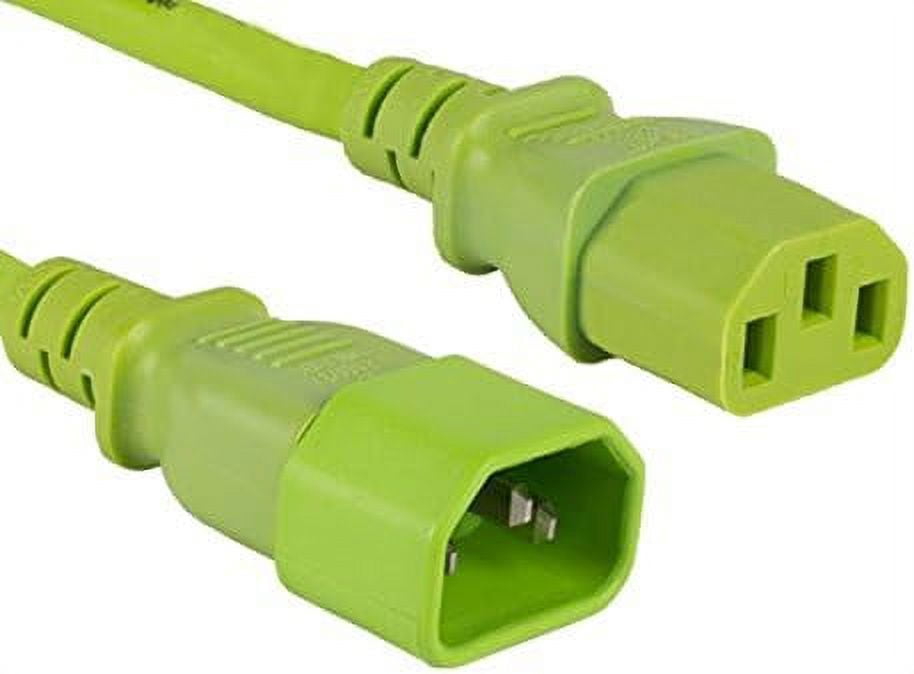 Cable Leader 18 AWG Green Computer Power Extension Cord IEC320 C13 to ...