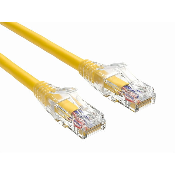 Cable Leader 1ft Cat6 Ethernet Patch Cable with Clear Boot, UTP, Pure ...