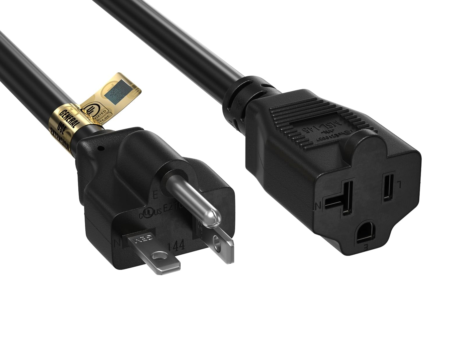 Cable Leader 1ft Heavy-Duty NEMA 5-20P to NEMA 5-20R 12AWG Extension ...