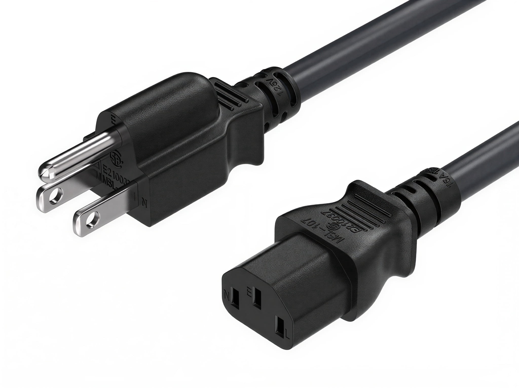 Cable Leader 25 ft 14 AWG Universal Power Cord IEC320 C13 to NEMA 5-15P ...