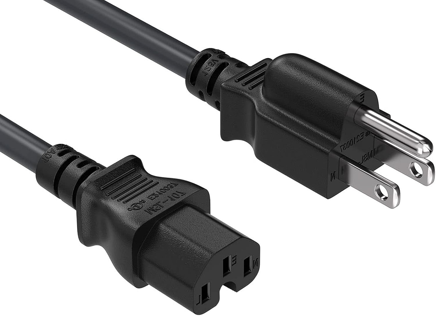 Cable Leader 3 ft 14 AWG 15A 125V Power Cord Cable NEMA 5-15P to IEC320 ...