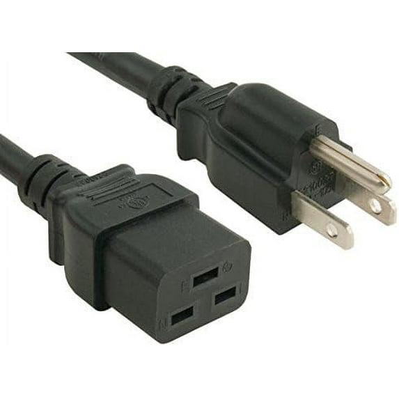 Cable Leader 3 ft 14 AWG 15A 125V Power Cord NEMA 5-15P to IEC320 C19, UL Listed - Walmart.com