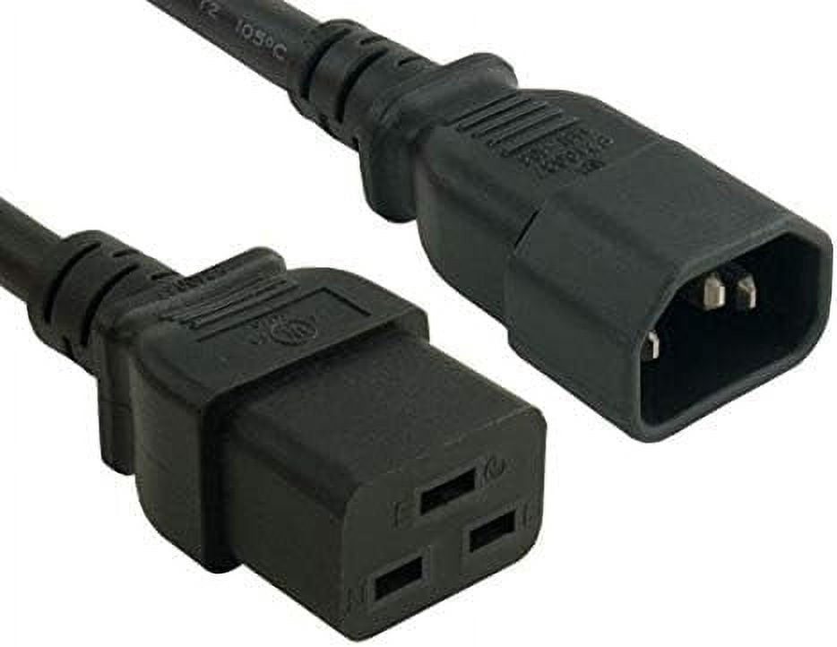 Cable Leader 3 ft 14 AWG 15A 250V Heavy Duty Power Cord Cable IEC320 ...