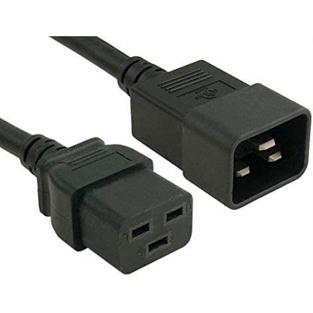 Cable Leader 3 ft 14 AWG 15A 250V Power Cord IEC320 C20 to IEC320 C19 ...