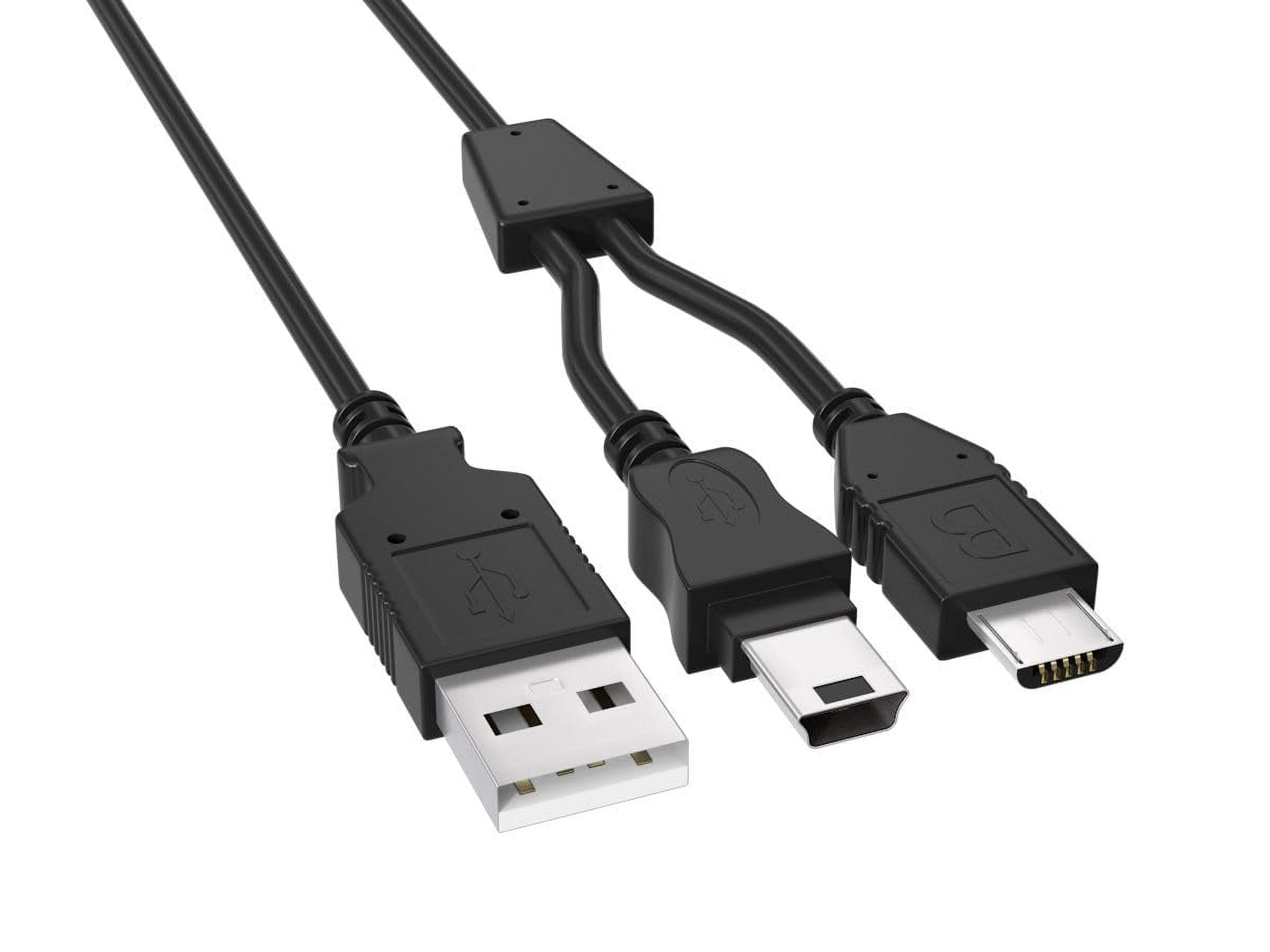 Cable Leader 5ft USB 2.0 2-in-1 Splitter Cable: A Male to Mini 5-Pin ...