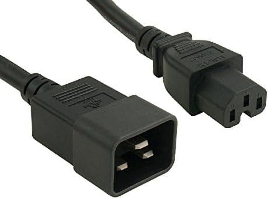 Cable Leader 6ft 14 AWG 15A 250V Power Cord (IEC 320 C20 to IEC 320 C15 ...