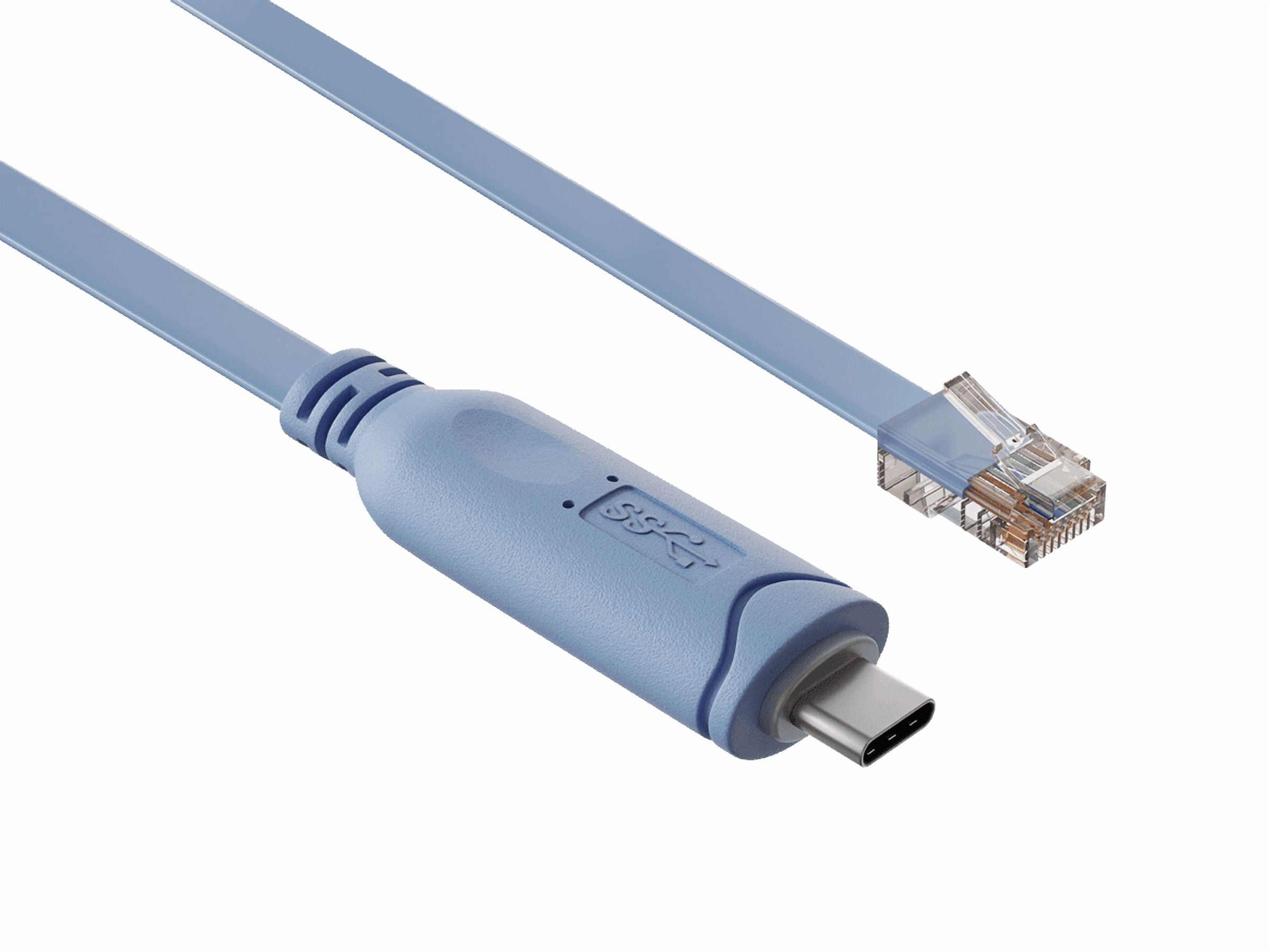 Cable Leader 6ft Cisco Console Cable USB-C to RJ45 8P8C Flat Serial ...