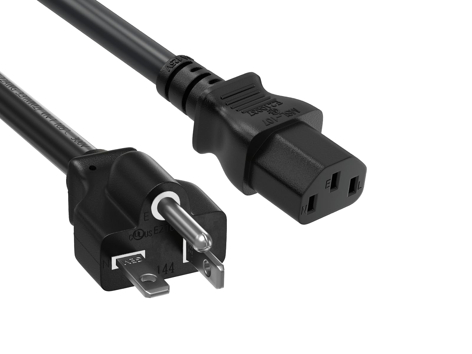 Cable Leader 6ft NEMA 5-20P to C13 Heavy Duty Power Cord 14AWG, Black - Walmart.com