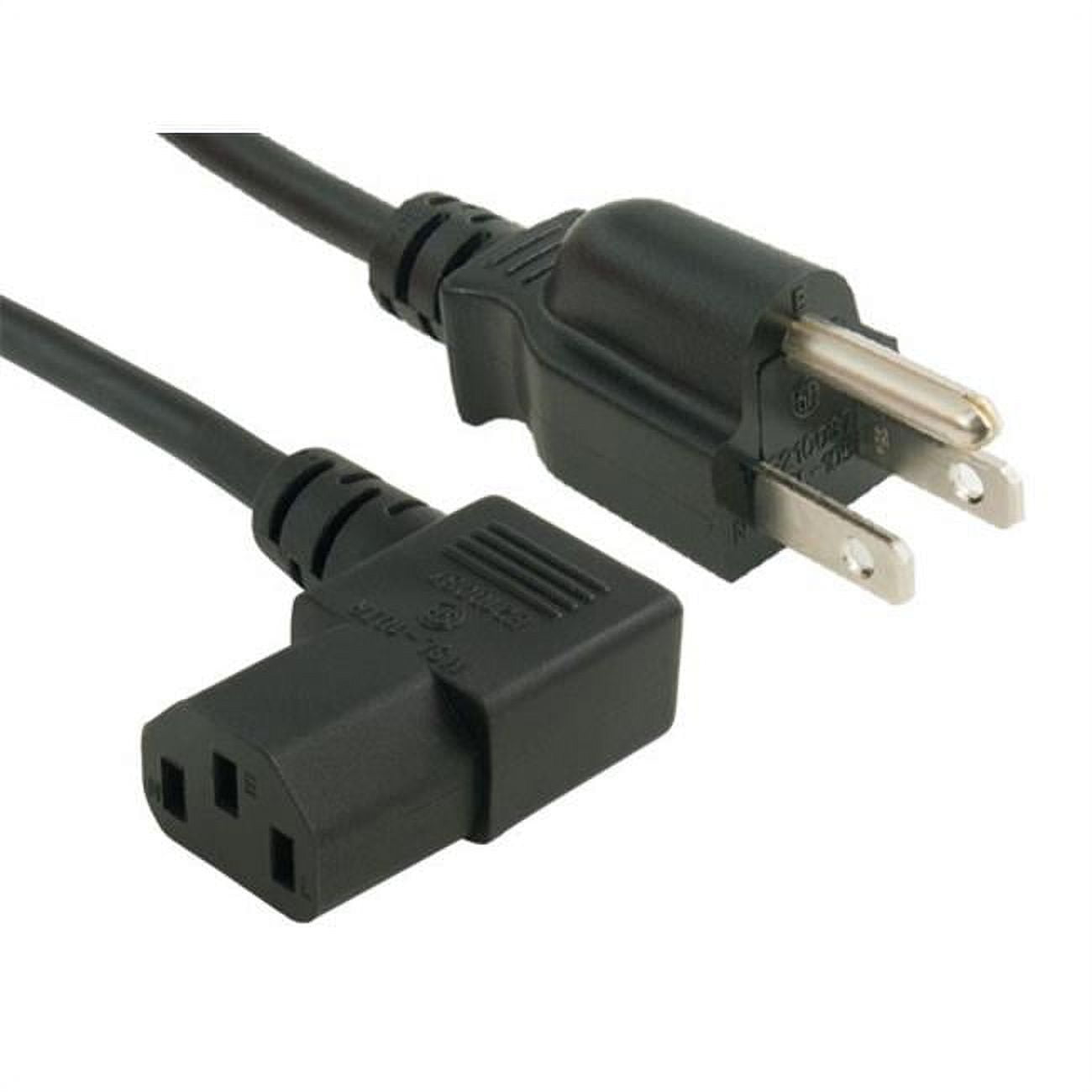 Cable Leader PW106-1206 6 ft. Universal Right Angle Power Cord NEMA 5 ...